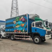 China Howo 4*4 Box Truck Van Small Refrigerated Live Fish Transport Camion Refrigerado Truck for sale