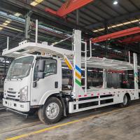 China Isuzu ELF 4x2 Double Deck Car Carrier Truck 3-4 Units Capacity Recovery Tow Truck for sale