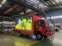 China Dongfeng 4x2 Mobile Digital LED Stage Truck with Onboard Generator and Hydraulic System for sale