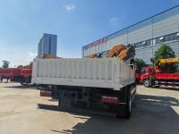 China JAC 4x2 Heavy Duty Cargo Truck with XCMG Knuckle Boom Crane Export to Panama Colon Free Zone for sale