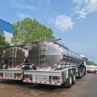 China Dongfeng Tractor Truck with 2-Axle Stainless Steel Tanker Semi Trailer for sale