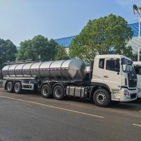 China Dongfeng Tractor Truck with 2-Axle Stainless Steel Tanker Semi Trailer for sale