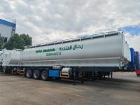 China 3 Axle 40–50 CBM Bulk Feed Semi Trailer with ISUZU Auxiliary Engine for Saudi Arabia for sale