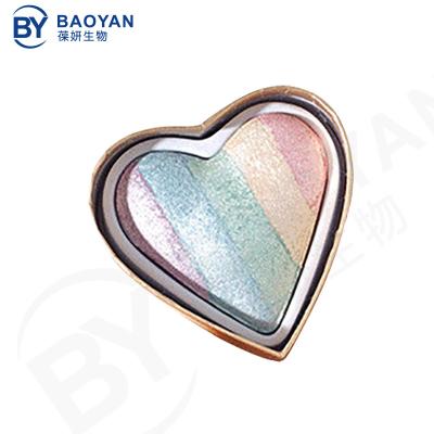 China Rainbow Gradient Color Pearl Shimmer Eyeshadow Makeup Heart Shaped for sale