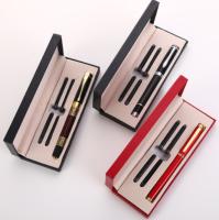China Popular Pen Set Business Office Pen with Customized Logo Black Matching Ink Bag Gift Box Water based Pen Set for sale