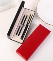 China Popular Pen Set Business Office Pen with Customized Logo Black Matching Ink Bag Gift Box Water based Pen Set for sale