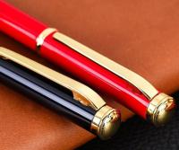 China Popular Pen Set Business Office Pen with Customized Logo Black Matching Ink Bag Gift Box Water based Pen Set for sale