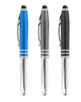 China Supply of LED light pens, touch aluminum tube light pens,  school metal pen with aluminum poles Advertising pen for sale