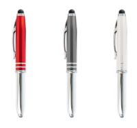 China Supply of LED light pens, touch aluminum tube light pens,  school metal pen with aluminum poles Advertising pen for sale