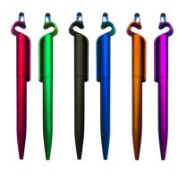 China Supply mobile phone holder ballpoint pen twist promotion pen love shape touch screen pen twist capacitor advertising pen for sale