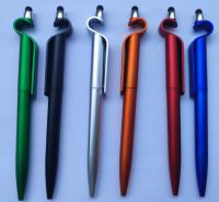China Supply mobile phone holder ballpoint pen twist promotion pen love shape touch screen pen twist capacitor advertising pen for sale