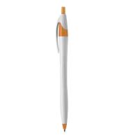 China Plastic pen advertising pens, small waist cute style, push type, slim stem, commercial and office ballpoint pens for sale