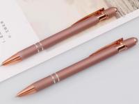 China Metal press pen, aluminum rod, touch screen ballpoint pen company gift pen with custom logo exhibition pen for sale