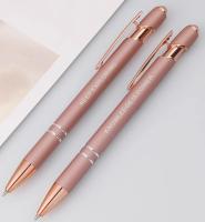 China Metal press pen, aluminum rod, touch screen ballpoint pen company gift pen with custom logo exhibition pen for sale