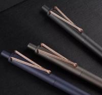 China Signature Pen Business Professional Pen High end Metal Pen with Clip Press type Advertising Pen V-shaped Ball Pen for sale