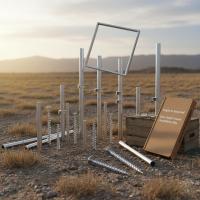 China Height As Required Solar Panel Ground Installation Kits Providing Unlimited Depth Allowing Custom Height Adjustments and Secure Ground Anchoring for sale