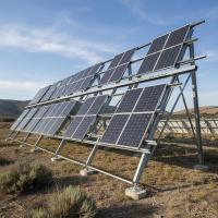 China Landscape or Portrait Module Orientation Solar Panel Ground Mounting Systems with Ground Clearance Up To 1.2m and Height Clearance 8 to 15 Feet Typical for sale