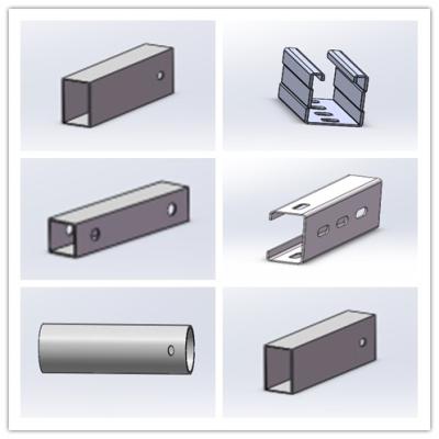 China Hot Dip Galvanized Steel Profile Cold Bend Solar Mount Brace Support Framing for sale