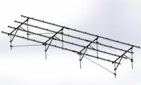 China Steel Solar Panel Ground Mounting Systems Bracket Photovoltaic 1.4KN/m2 Max Snow Load for sale