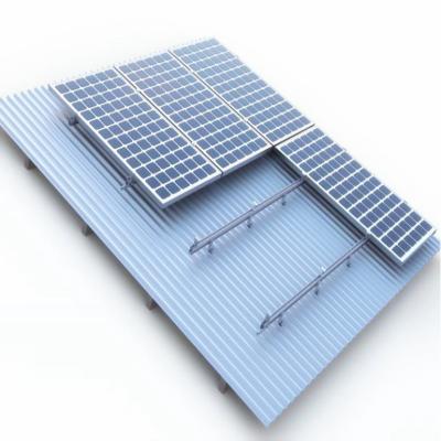 China Frameless Solar Panel Roof Mounting Systems Color Steel Sandwich Inclined Hot - Dip Galvanized for sale