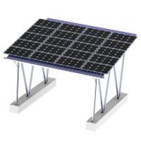 China Ground Residential Solar Carport Kit Steel Brackets Concrete Block Foundation for sale