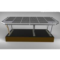 China Double Row Solar Car Parking SS304 Carport Solar Mounting Structure Waterproof Adjustable Metal PV Panel Support System for sale