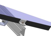 China Thin Film Frameless Solar Panel Clamps Semi Flexible Mounting Brackets Anodized Surface for sale