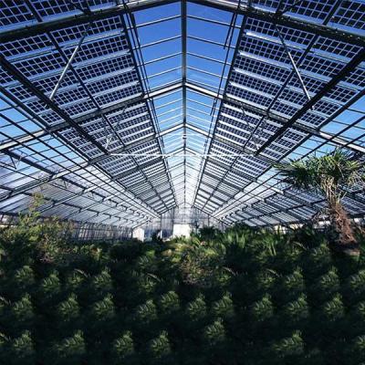 China Roof Greenhouse Solar System Photovoltaic Structure Q235 Q345 1.4KN/M2 Max Snow Load for sale