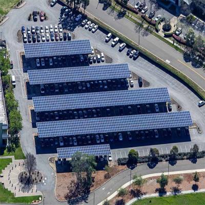 China Frameless Panel Open Ground Q345 6063 PV Mounting Systems For Carport for sale