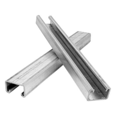China Building or Construction HDG Perforated Galvanized U Channel, PV Mounting Structure Cold Formed Channel for Solar System for sale