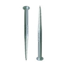 China Hot Dipping Metal Ground Screw Piles Steel Anchor Helical Length 1000~3500mm Anticorrosive For Solar Mounting Systems for sale