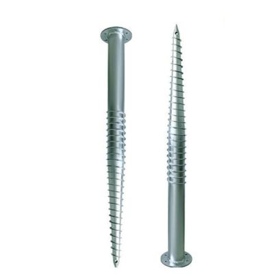 China Hot Dipping Metal Ground Screw Piles Steel Anchor Helical Length 1000~3500mm Anticorrosive For Solar Mounting Systems for sale