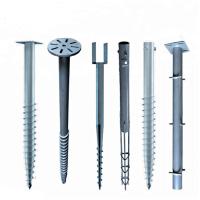 China Thickness 2.75mm 3mm 3.5mm Open Field Ground Screw Piles Pole Anchors Wind 60m/S Solar Mounting Component for sale