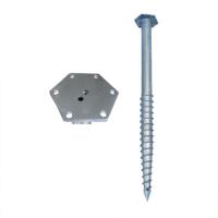 China Galvanized Earth Screw Anchors PV Mounting Structures, Deep Foundation Helical Screw Piles for sale