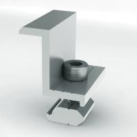China Anodizing Metal Roof Solar Panel Clamps Standing Seam Tin For Frameless PV Module Mounting Structures for sale