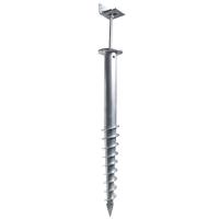 China Solar Mounting System Foundation Anti - Corrosion Ground Screw Piles 1800L*76Dmm Hot Dipped Galvanized Spiral Shape for sale
