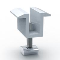 China Aluminum 6005-T5 & Sus 304 Anodized SurfaceThin Film Solar Panel Clamps For PV Mounting for sale