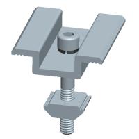 China Aluminum 6005-T5 & Sus 304 Anodized SurfaceThin Film Solar Panel Clamps For PV Mounting for sale