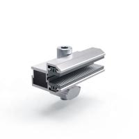 China 35/40/45/50mm Aluminum 6063-T5 Metal Roof Solar Panel Clamps For Frameless PV Module Mounting Structures for sale
