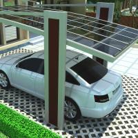 China Width 2.5~3m Thickness 15mm Single Multi Solar Photovoltaic Carport for sale
