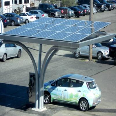 China Open Ground Waterproof Anodized Galvanized Solar Carport Structures for sale