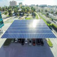 China Open Ground Waterproof Anodized Galvanized Solar Carport Structures for sale