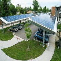 China 1.4KN/M2 Max. Snow Load Stainless steel SS304 Hot Galvanized Steel Solar PV Carport for sale