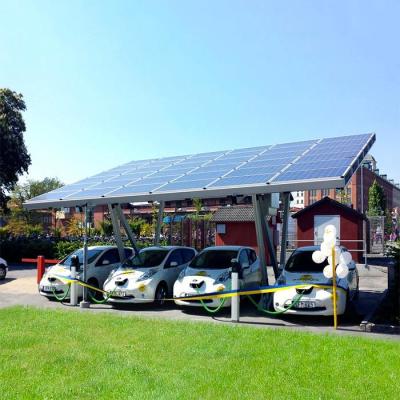 China Residential On Off Grid Solar Power Parking Lot Mounting Brackets PV Carport for sale