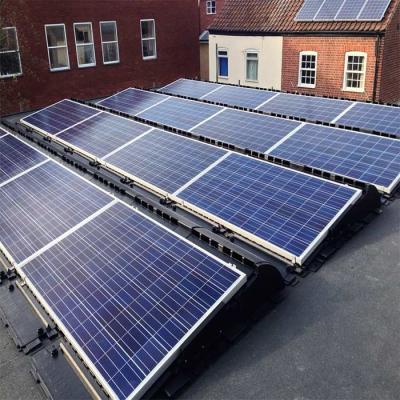 China 0-20m Height Hot Galvanized Steel Flat Roof Solar PV Mounting System for sale
