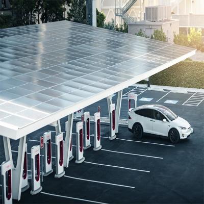 China Galvanized Anodized Surface SS304 PV Solar Carport Structures for sale