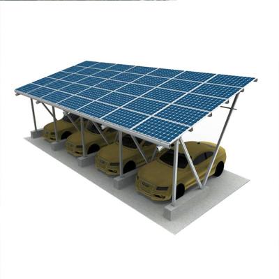 China Galvanized Metal Solar Power Parking Lot Carport Structures 5deg-15deg for sale