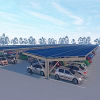China Corrosion Resistant Anodized Solar Parking Lot Structures Snow Load 30psf for sale