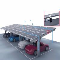 China Waterproof Galvanized Ground Mounting System For Solar Car Shed for sale