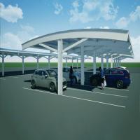 China 15deg Tilting BIPV Solar Panel Racking Systems For Carport for sale